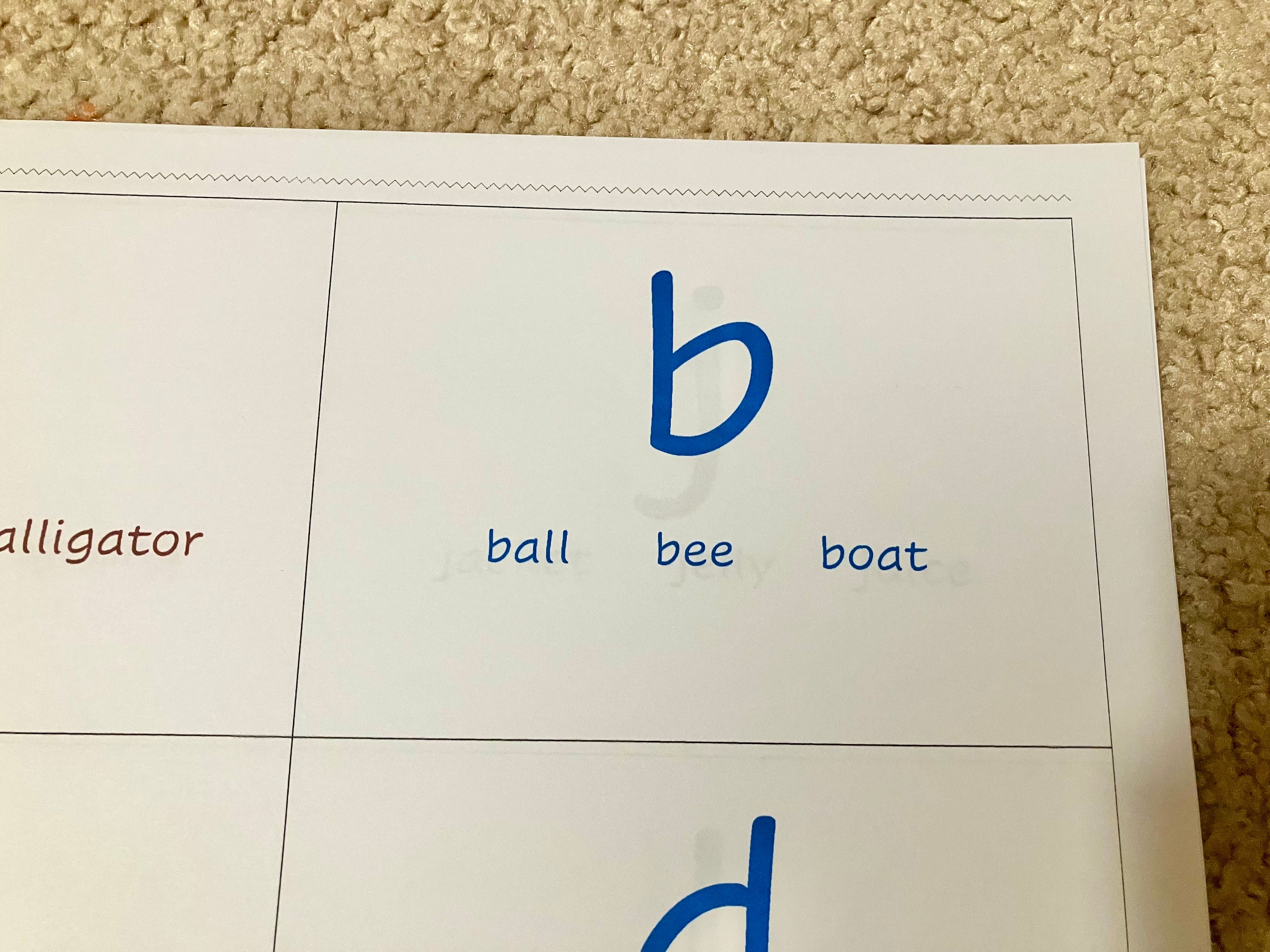 Printable Lowercase Alphabet Letters and Beginning Sound Words ...