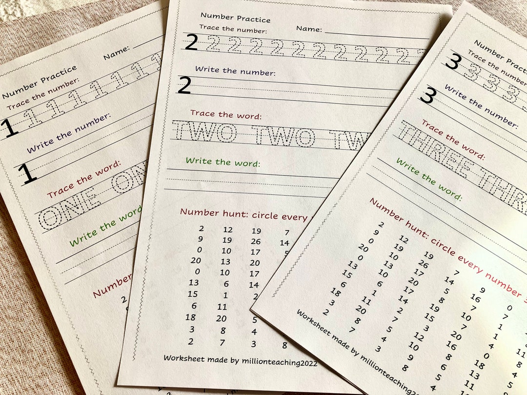 Kindergarten Numbers 0 to 20, Kindergarten Printable Worksheet, Math ...