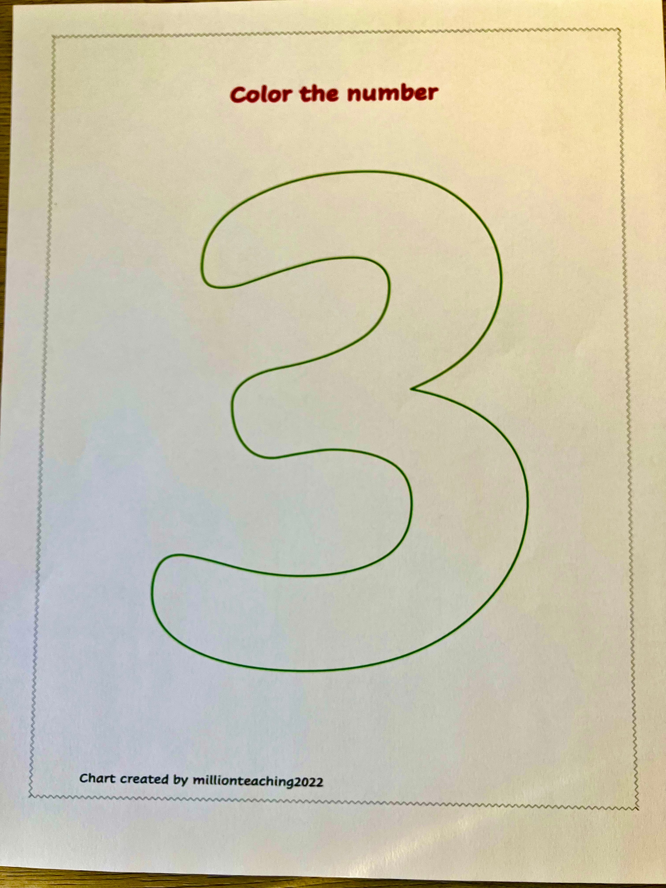 Color Numbers 1 to 9 - Etsy