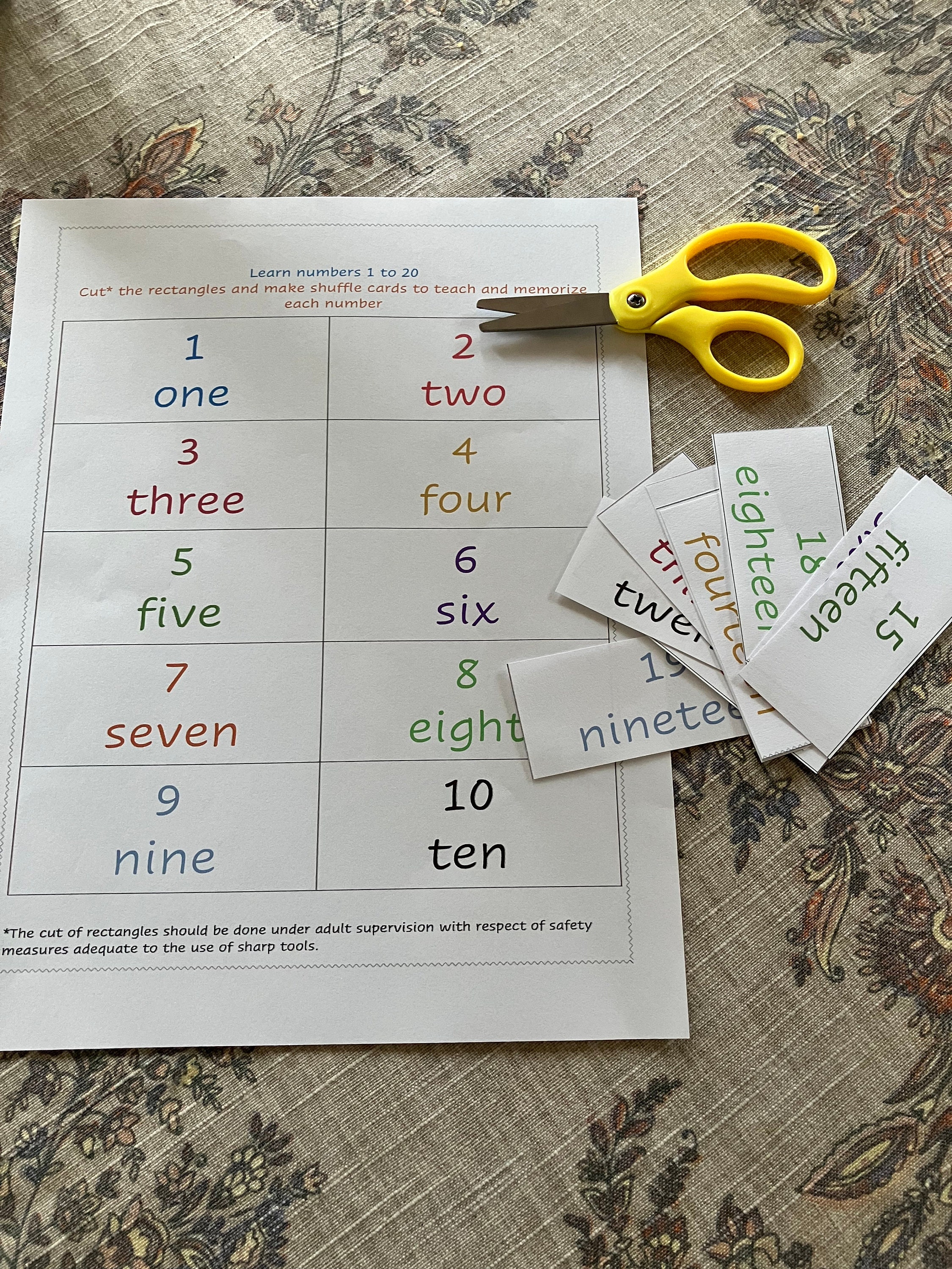 PRINTABLE CUT NUMBERS 1-20 - Etsy