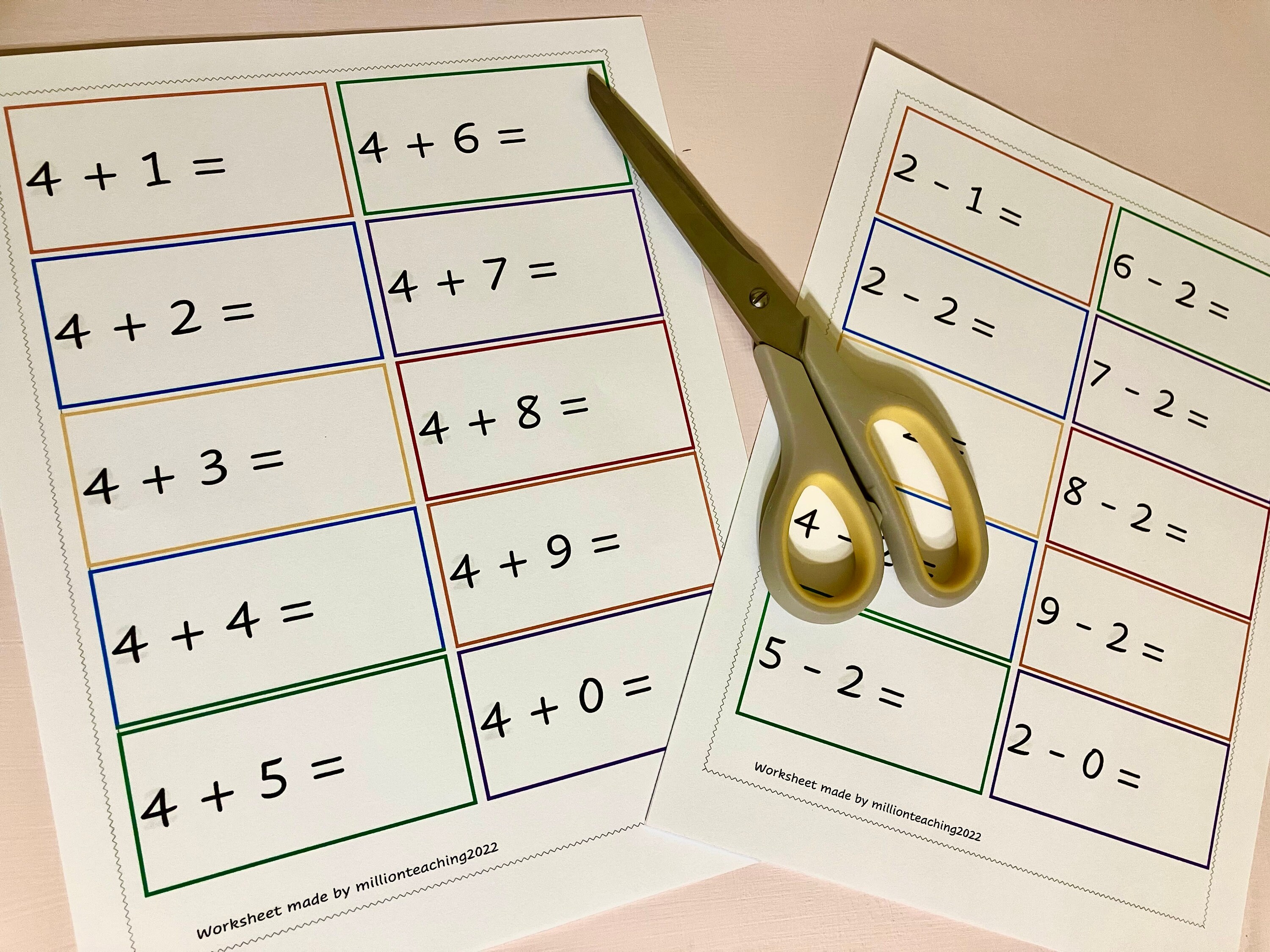 Kindergarten Addition and Subtraction,math Printable, Addition ...