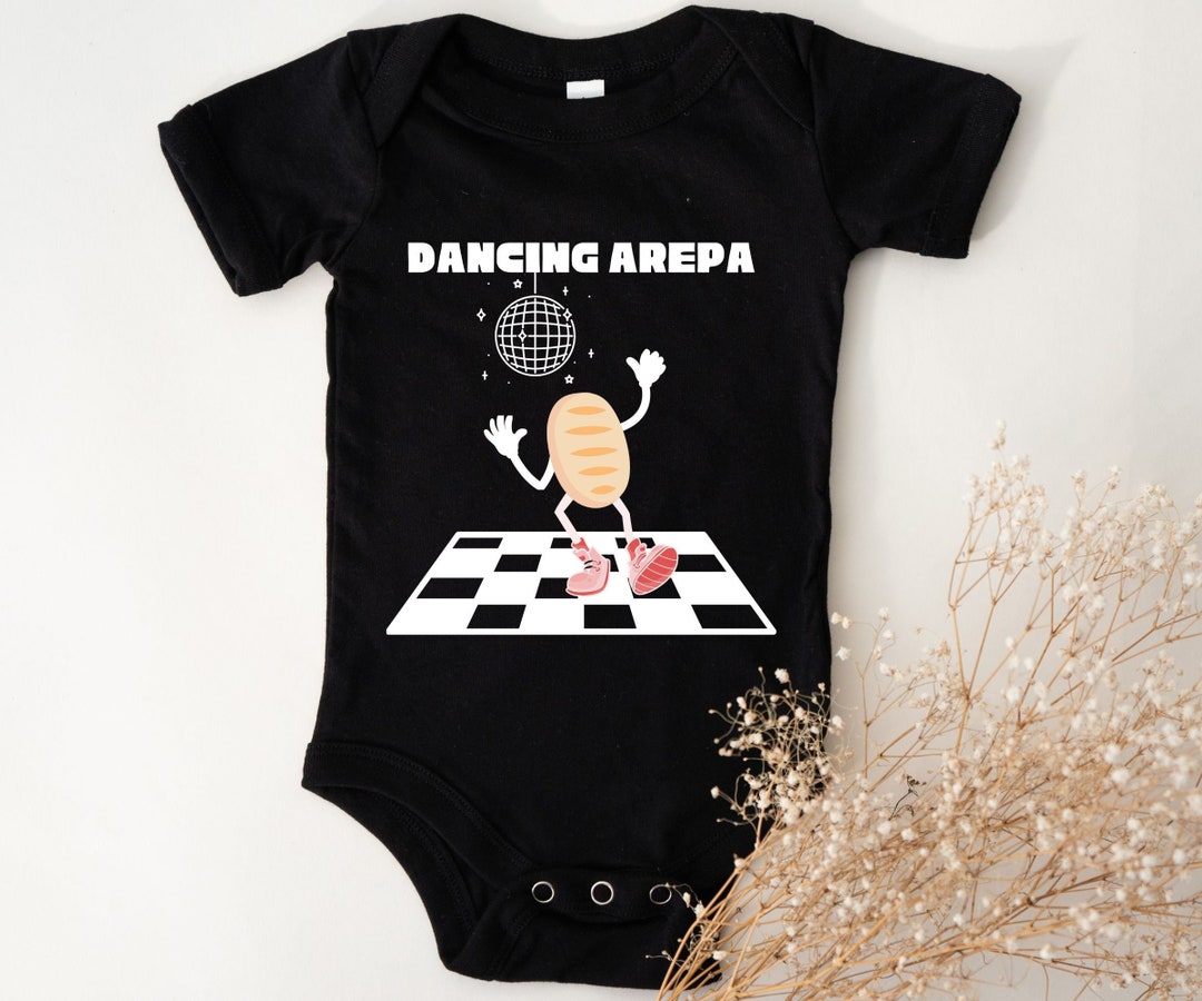 Dancing Arepa Baby Bodysuit/onesie Funny Venezuelan Colombian Outfit ...