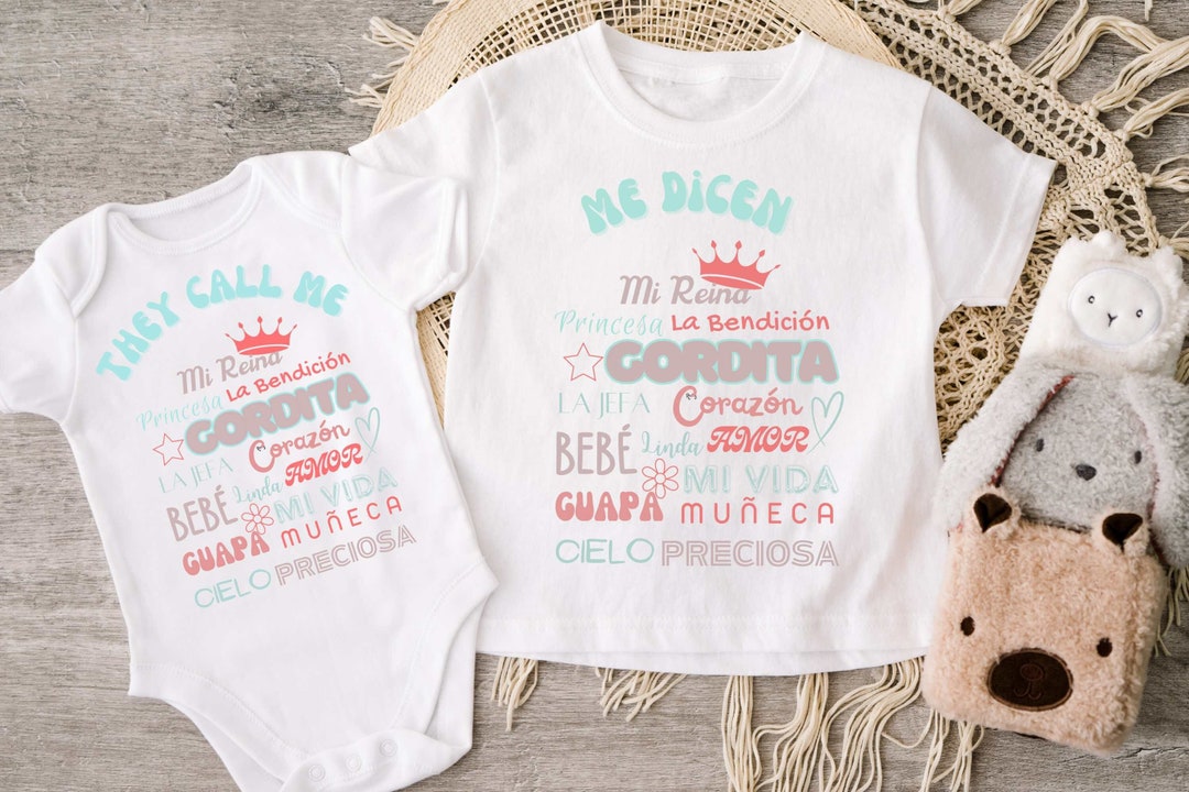 They Call Me/me Dicen Spanish Nickname Shirt or Bodysuit Girls Apodo ...