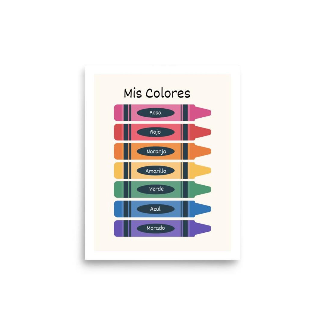 Mis Colores Digital Download | Spanish Español | Classroom Playroom ...