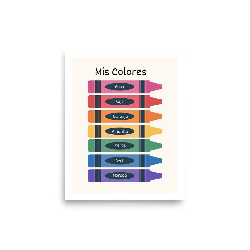 Mis Colores Digital Download | Spanish Español | Classroom Playroom ...