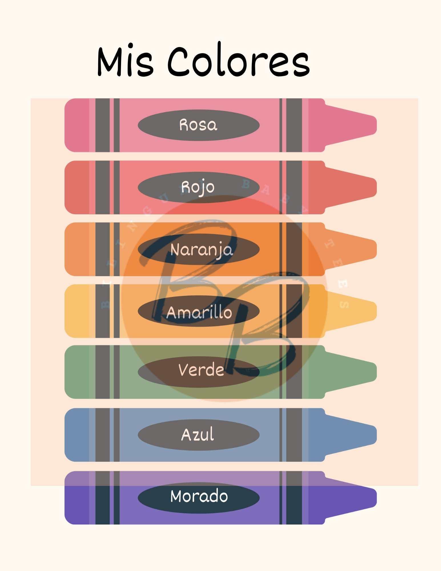 Mis Colores Digital Download | Spanish Español | Classroom Playroom ...