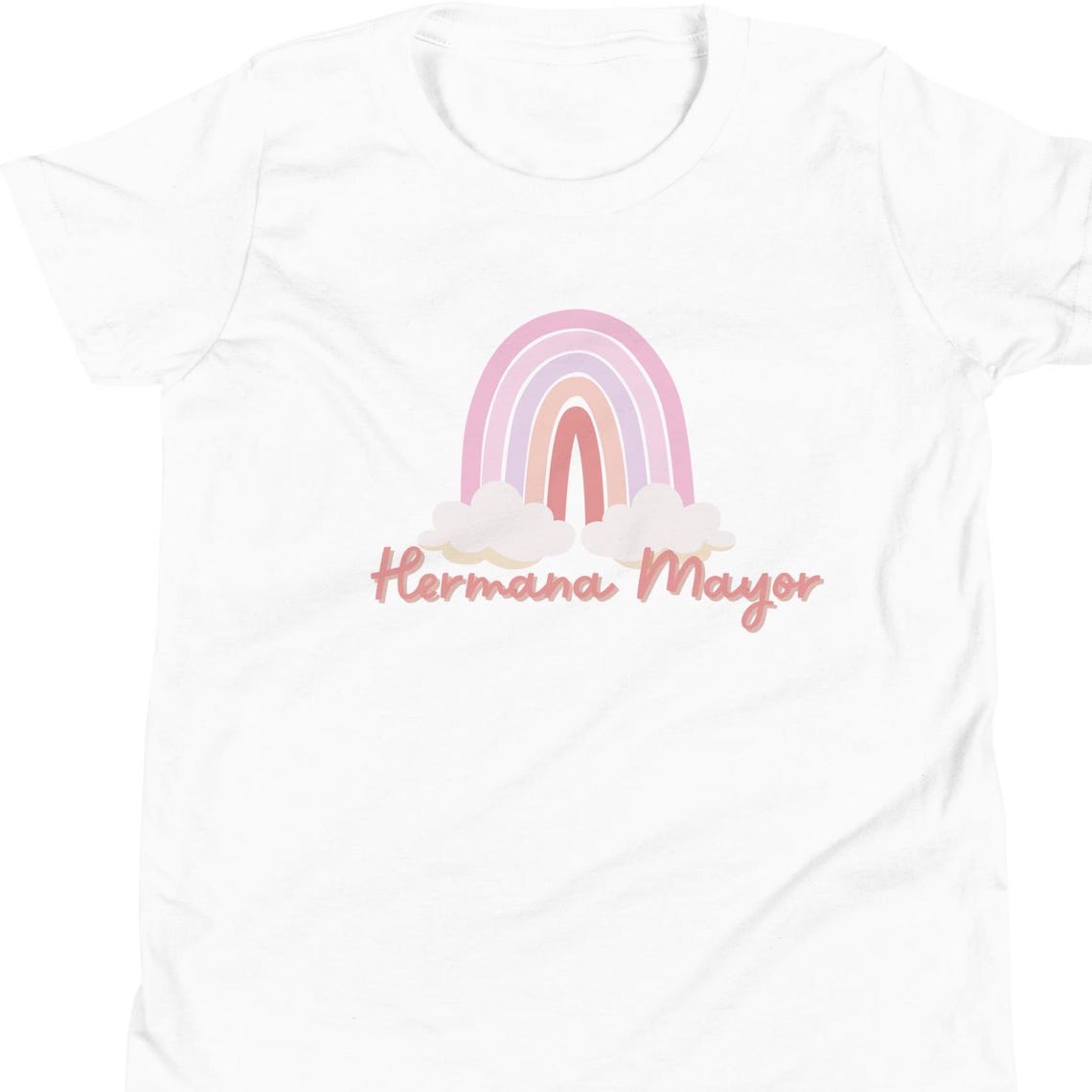 Hermana Mayor & Hermanita Pink Pastel Rainbow Matching Sister Shirts ...