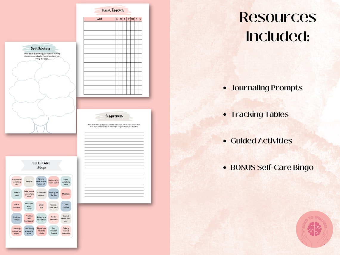 Mental Health Workbook Printable Self Care Digital Download - Etsy