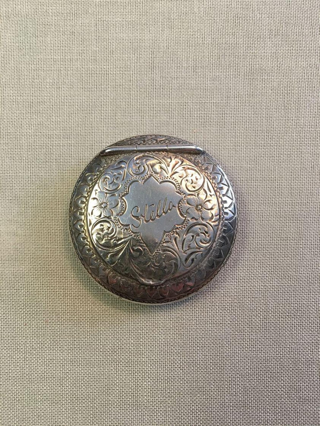 Antique Silver Miniature Powder Compact C.1917 - Etsy