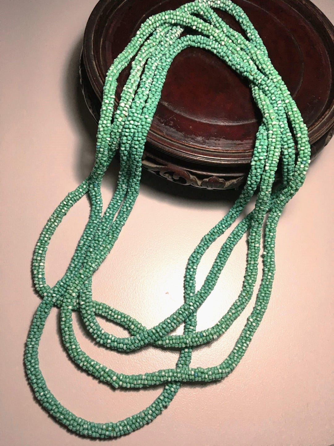 Antique Beaded Rope Necklace 1920s - Etsy