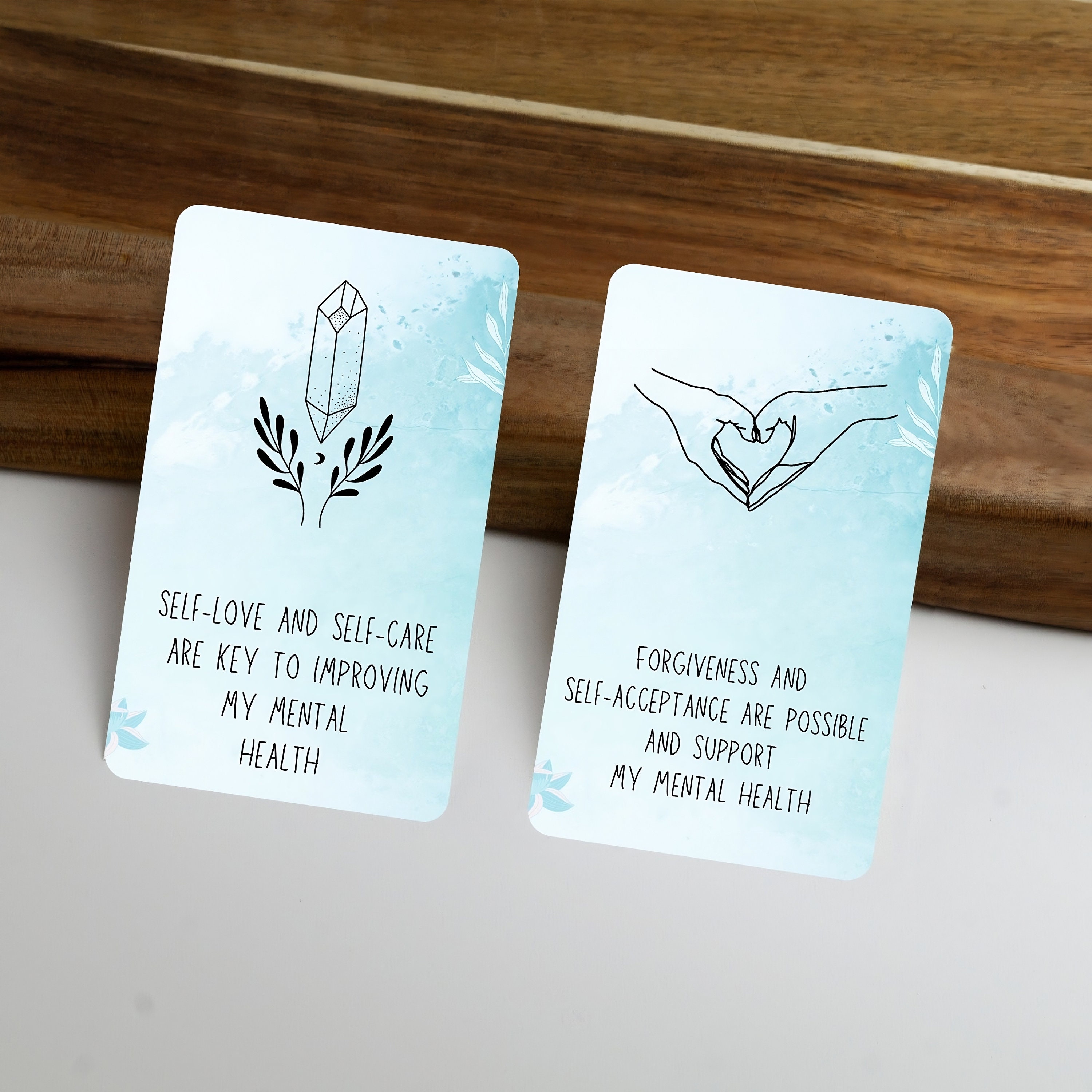 Mental Health Affirmation Cards Set for Stress Relief, Depression, and ...