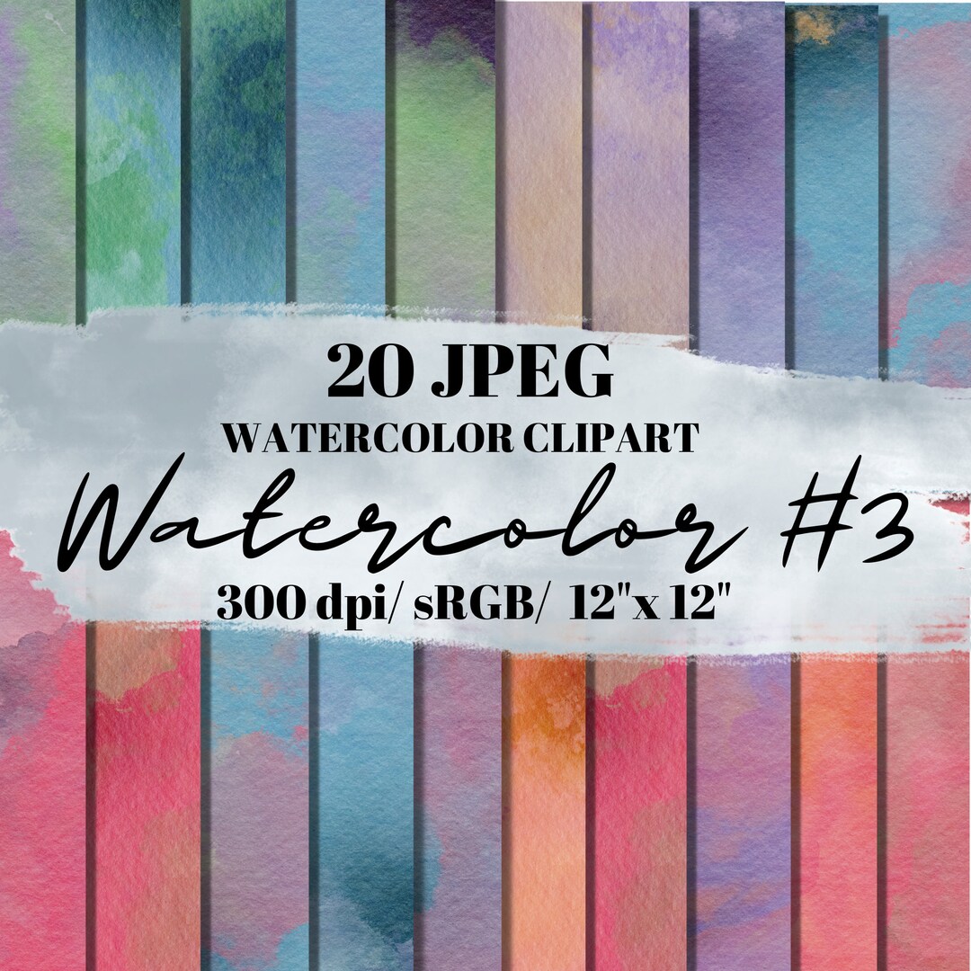 Ombre Watercolor Digital Textures Watercolor Planer Papers - Etsy
