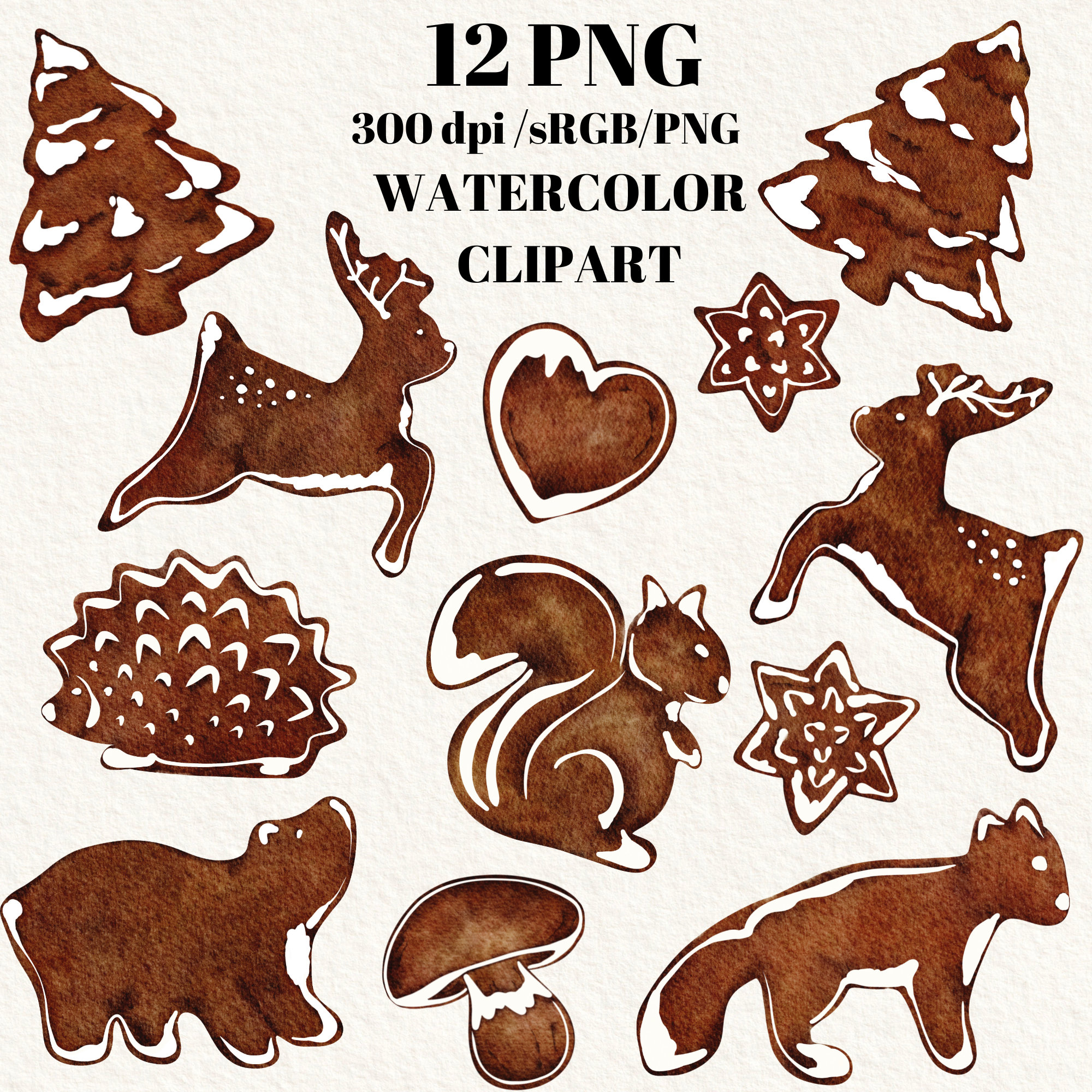 Lebkuchen-Clipart lebkuchen png Aquarell Lebkuchen Clipart - Etsy Schweiz