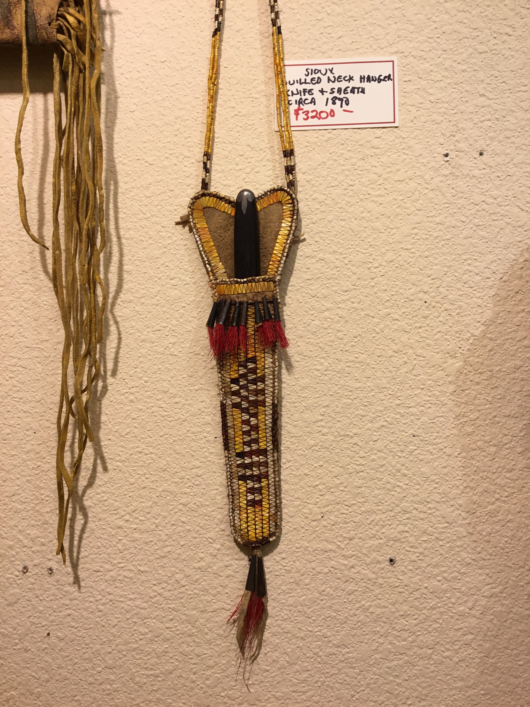 Sioux Quilled Neck Hanger Knife and Sheath - Etsy