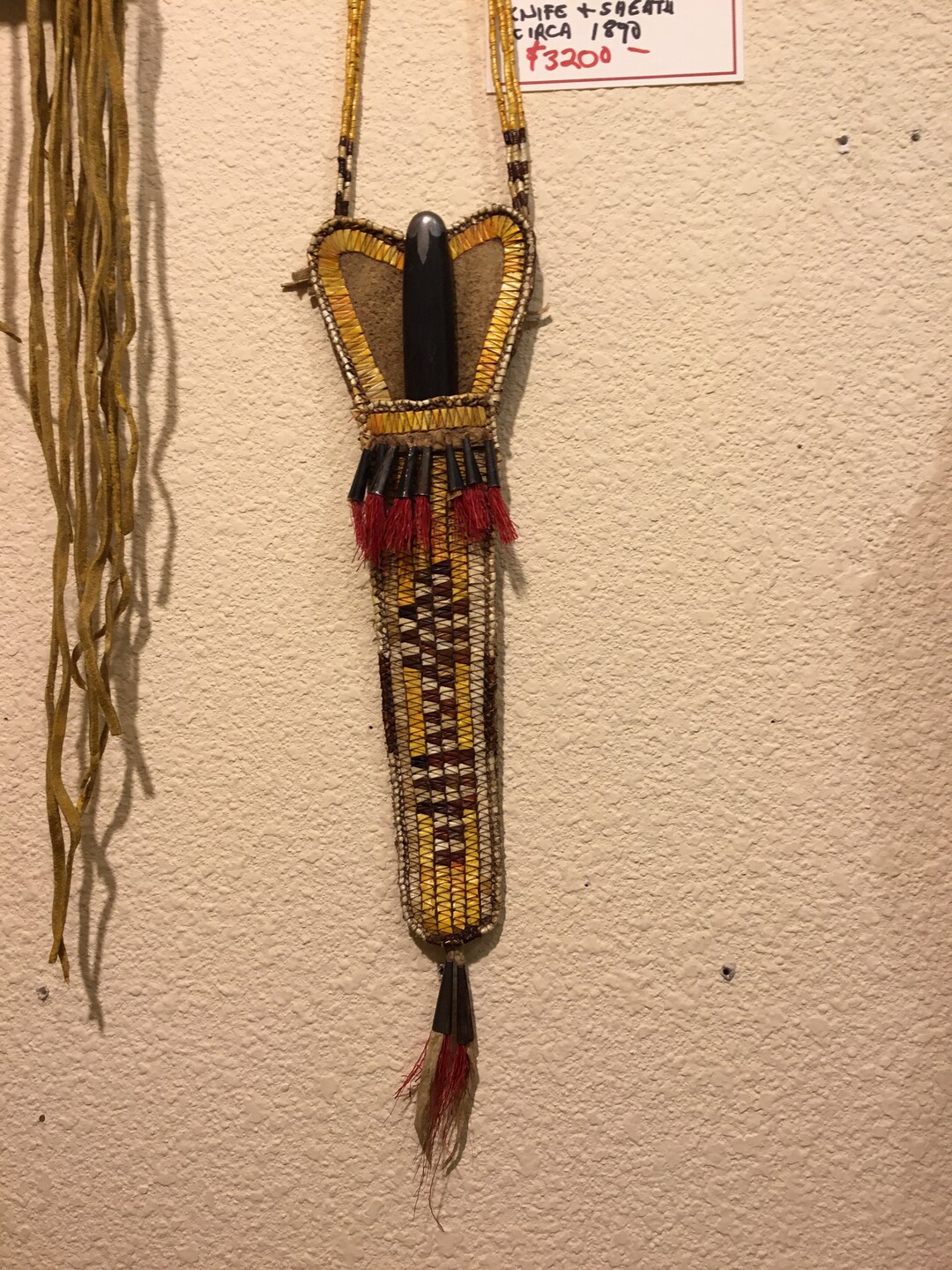 Sioux Quilled Neck Hanger Knife and Sheath - Etsy