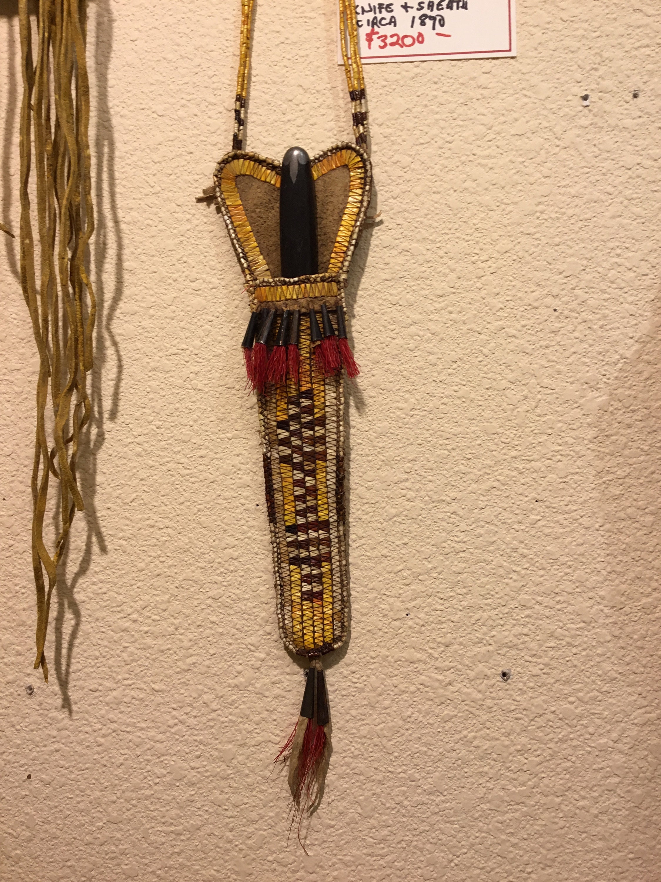 Sioux Quilled Neck Hanger Knife and Sheath - Etsy