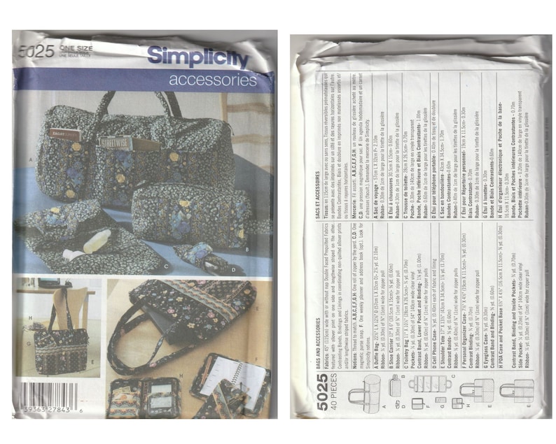 Simplicity Sewing Organizer and Purse Pattern Computer Case - Etsy