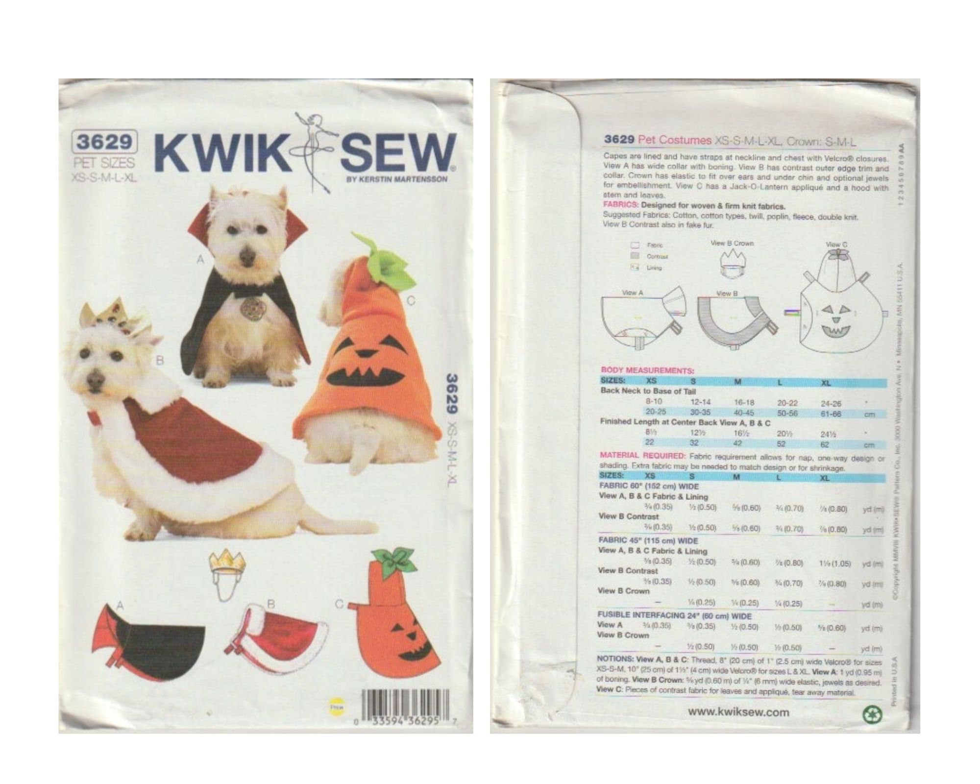 Dog Costume Sewing Patterns - Etsy
