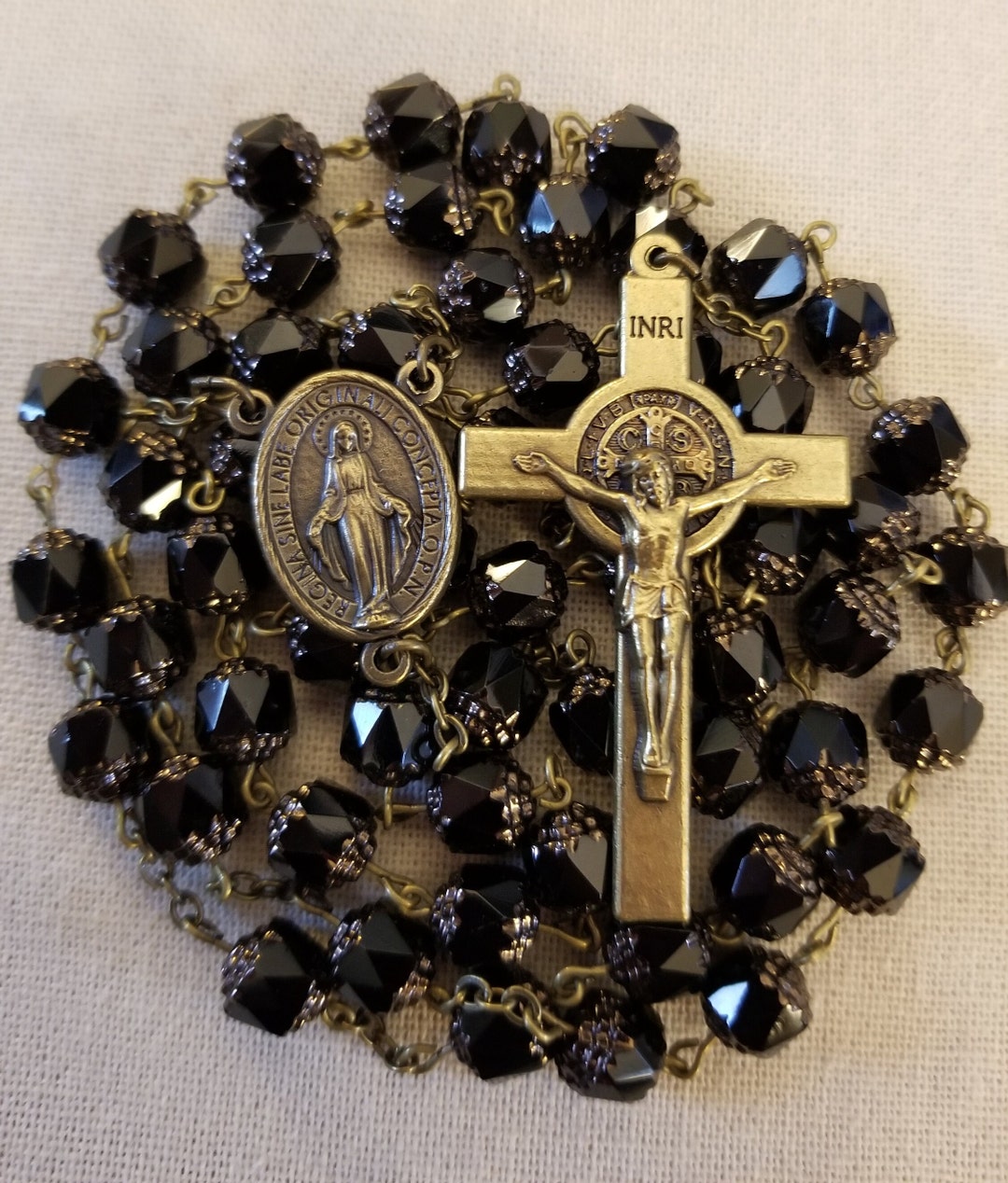 Black Halcraft Cathedral Beads - Etsy