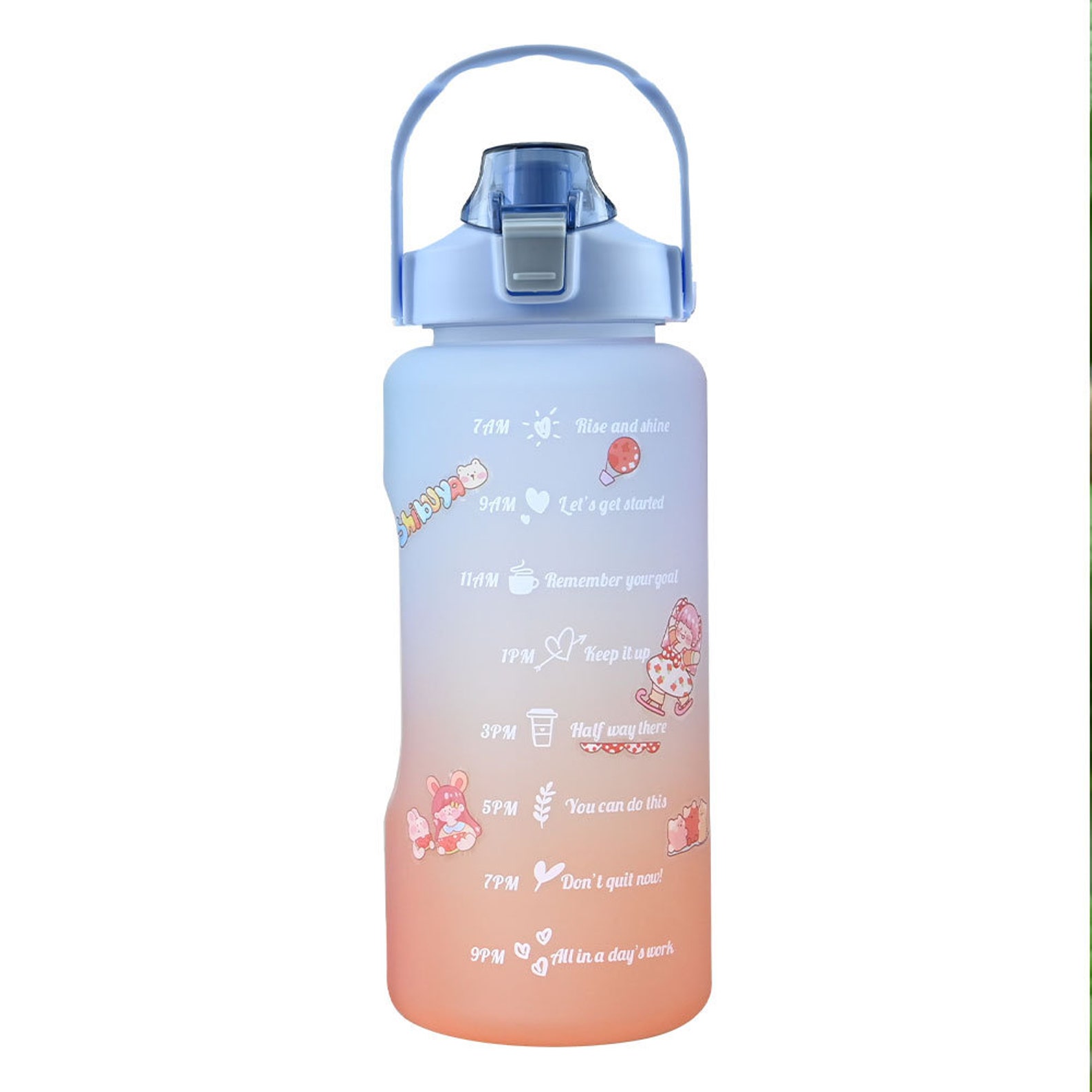 2L Motivational Water Bottles Water Bottle With Hourly Time - Etsy