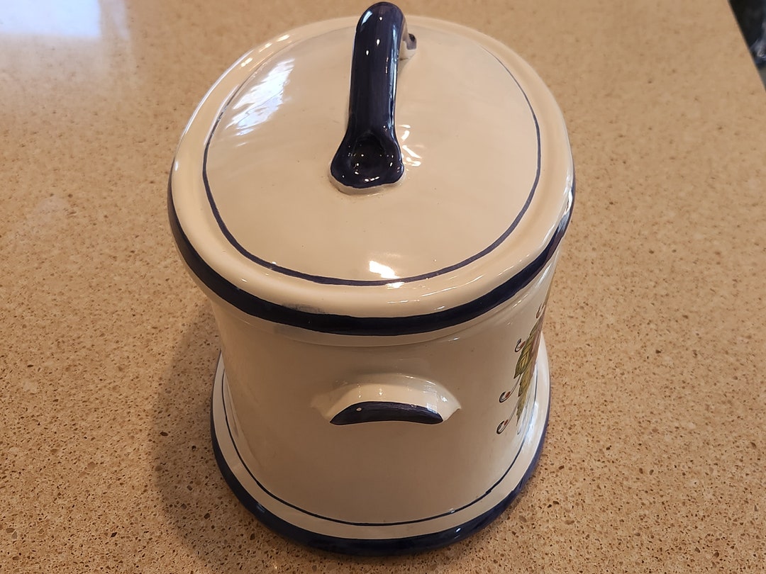 Vintage Flour Jar Ceramic Flour Canister Majolica - Etsy