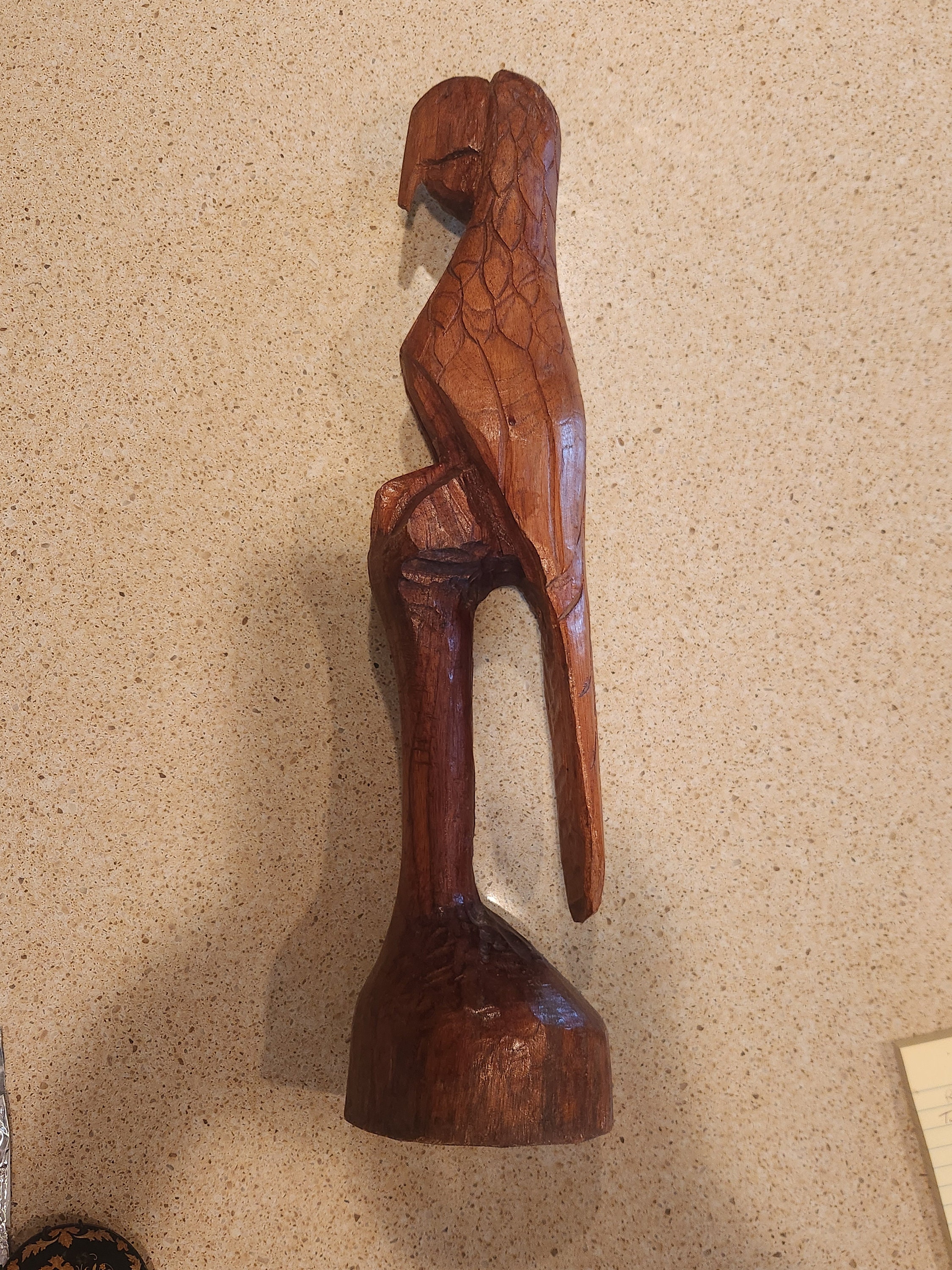 Hand Carved Wooden Parrot. - Etsy