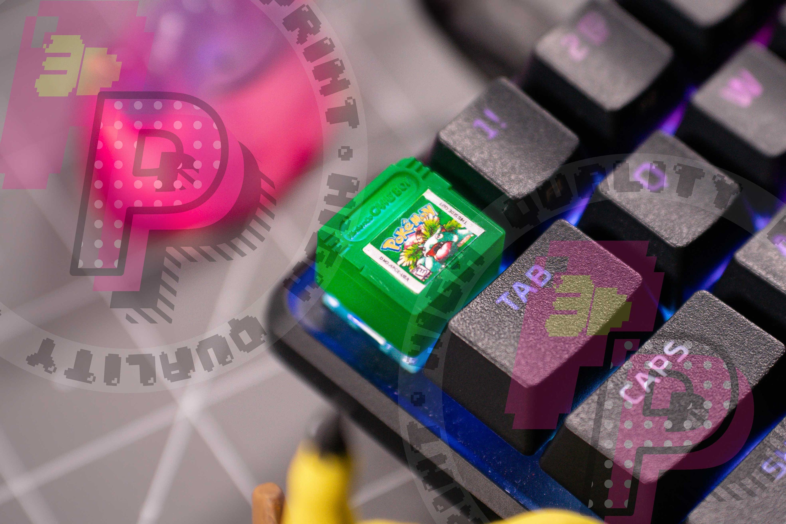 Pokemon Themed Gameboy Keycap, Custom Gameboy Cartridge Keycaps ...