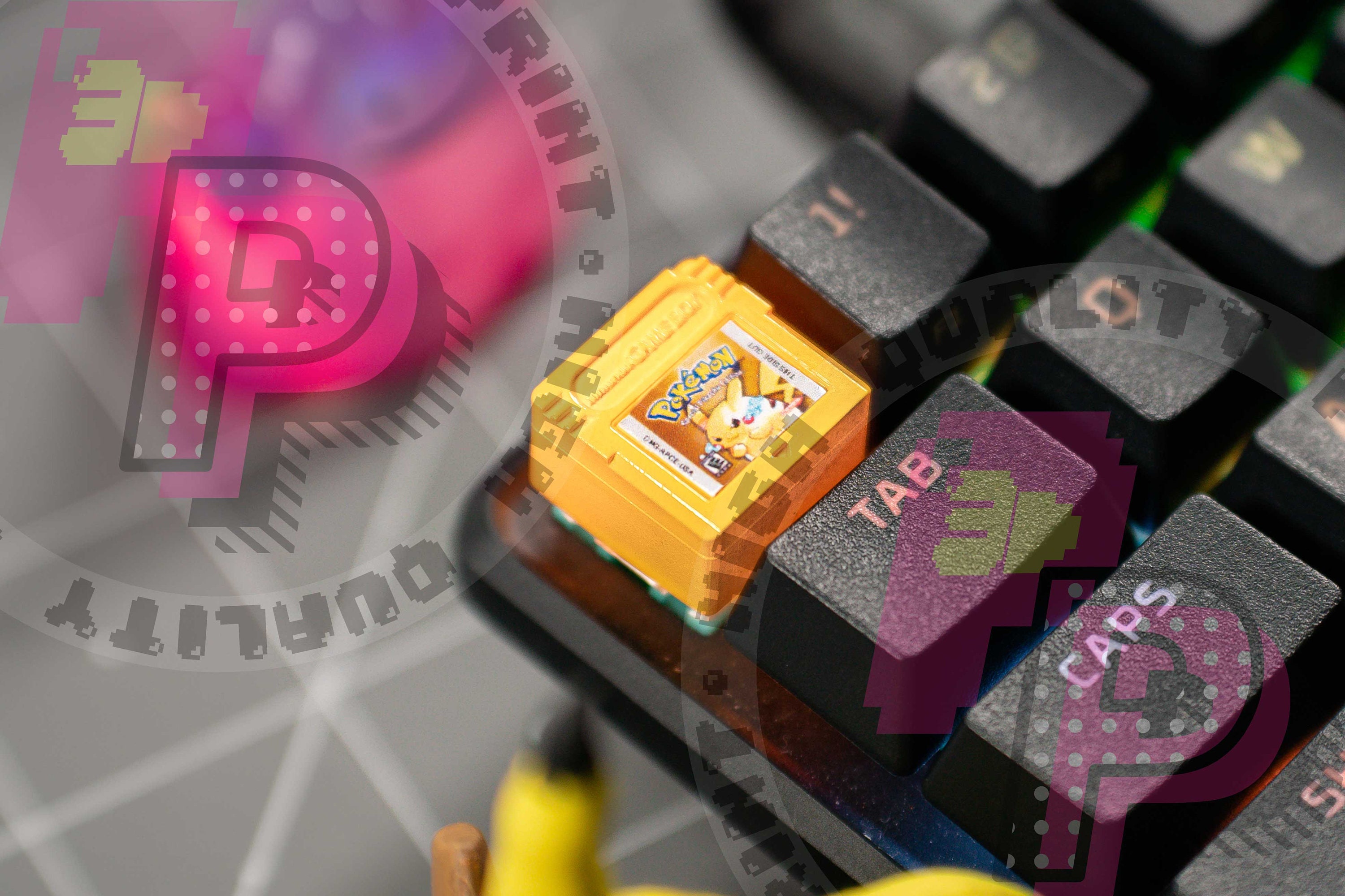 Pokemon Themed Gameboy Keycap, Custom Gameboy Cartridge Keycaps ...
