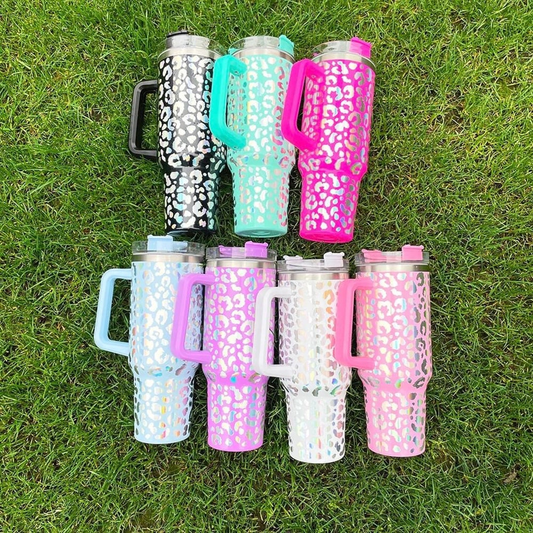 Leopard Laser Engraved 40 Oz Stainless Steel Holographic Tumbler - Etsy