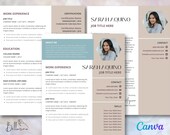 Resume & Cover Letter Template Canva Modern Resume Iris - Etsy
