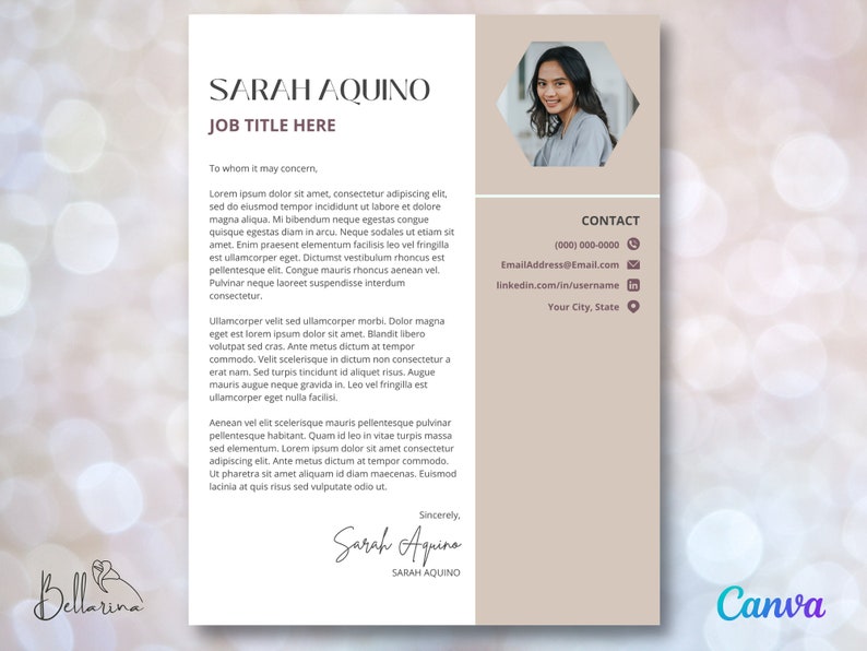 Resume & Cover Letter Template Canva Modern Resume Iris Resume - Etsy