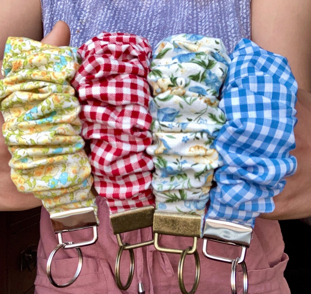Scrunchie Wristlet Keychain - Etsy