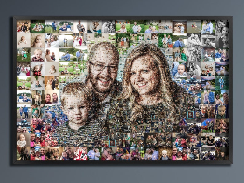 Personalized Photo Mosaic Art Photo Collage From Your Photos - Etsy
