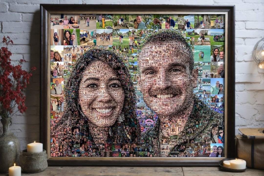 Personalized Photo Mosaic: Custom Gift - Etsy