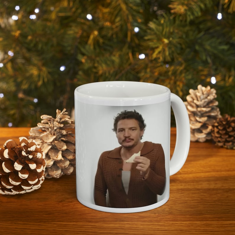 Pedro Pascal Eating a Sandwich Meme Mug Tiktok Viral Gift for Friend ...