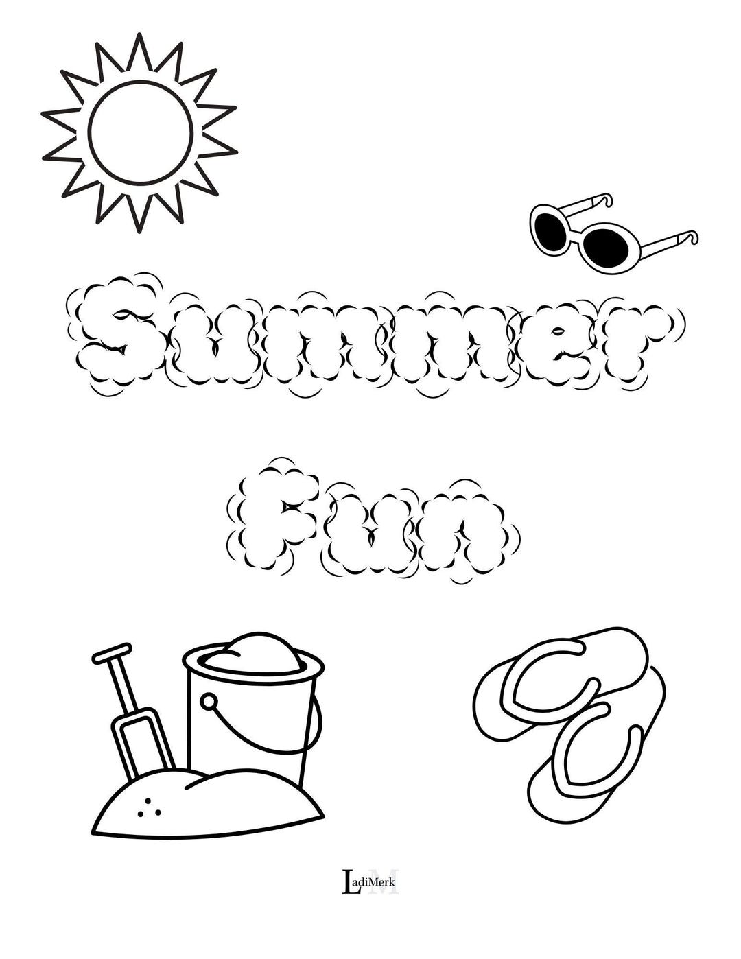 Summer Fun Coloring Book for Kids - Etsy