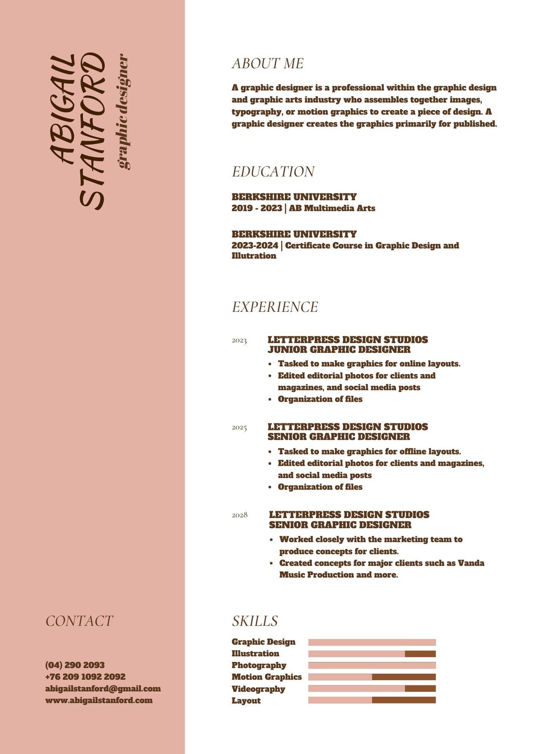 Cv Template - Etsy