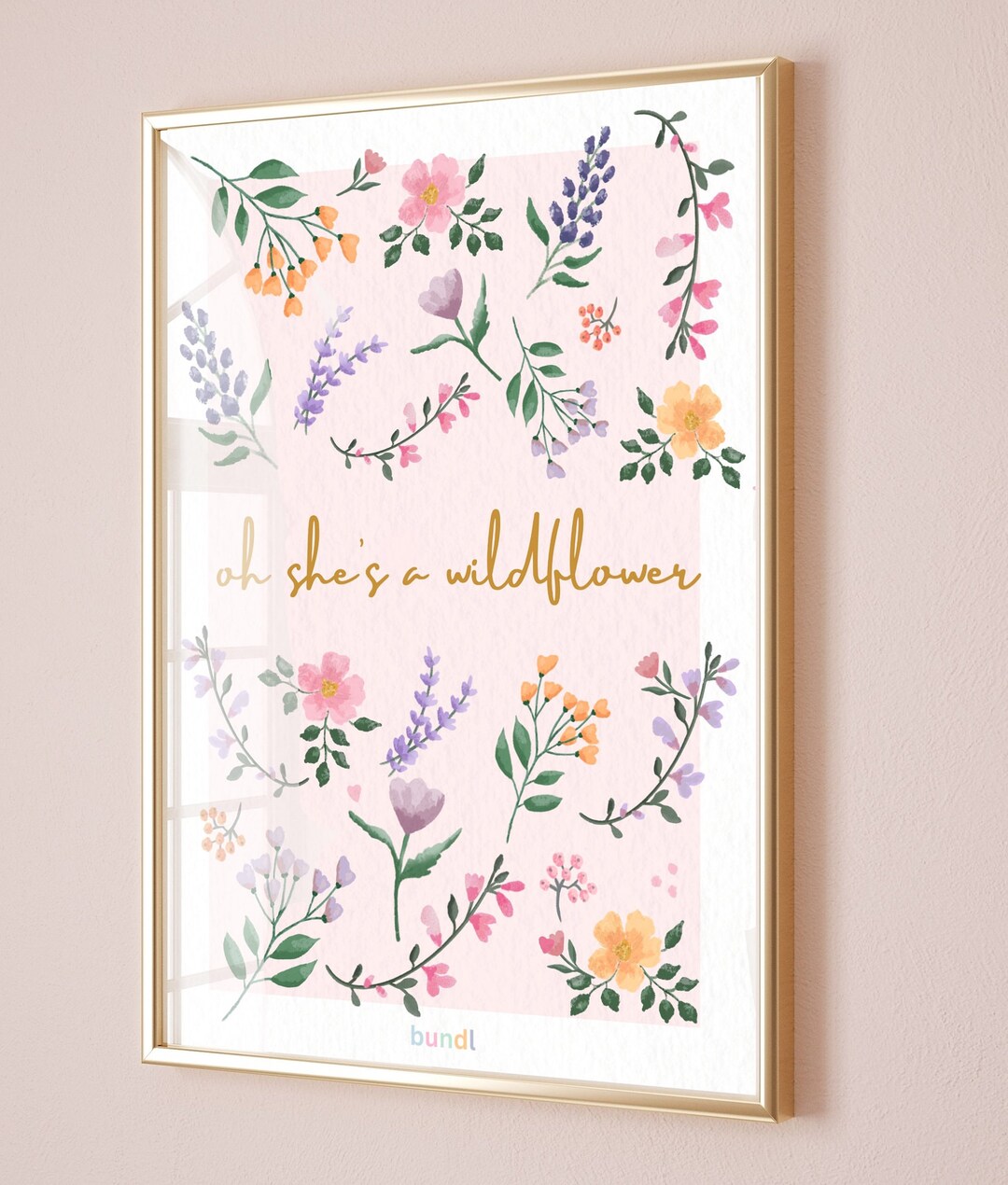 Shes a Wildflower Print Girls Bedroom Print Flower Quote Wall Art ...
