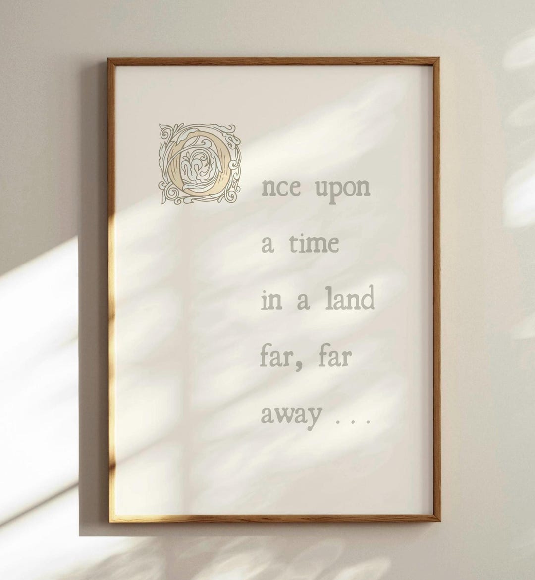 Once Upon a Time Print | Story Book Quote | Neutral Nursery | Fairy ...