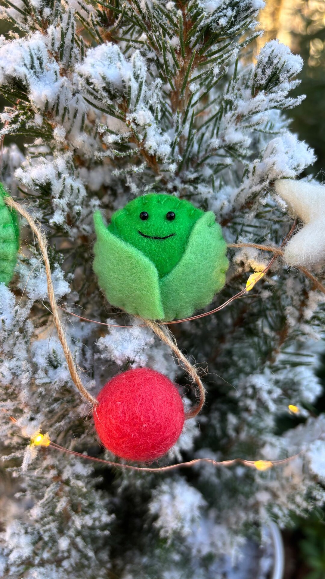 Smiling Sprouts & Stars Felt Christmas Bunting – Handmade Festive ...