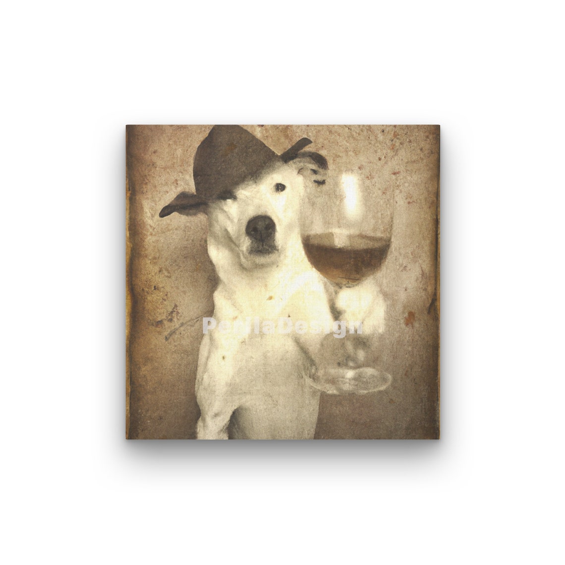 Dog Drinking Wine Printable Artwork Set of 3 Bar Decor Dog Funny ...