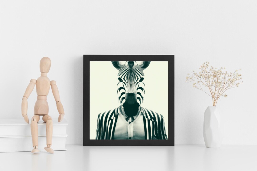 Zebra Poster, Animal Print, Black and White Wall Decor, Zebra Print ...