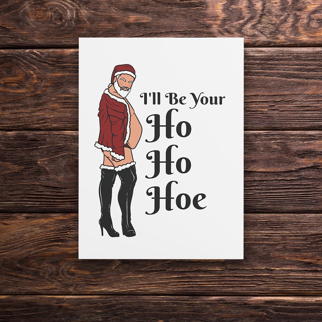 Sexy Santa Greeting Card - Funny and Inappropriate Holiday Card - White ...