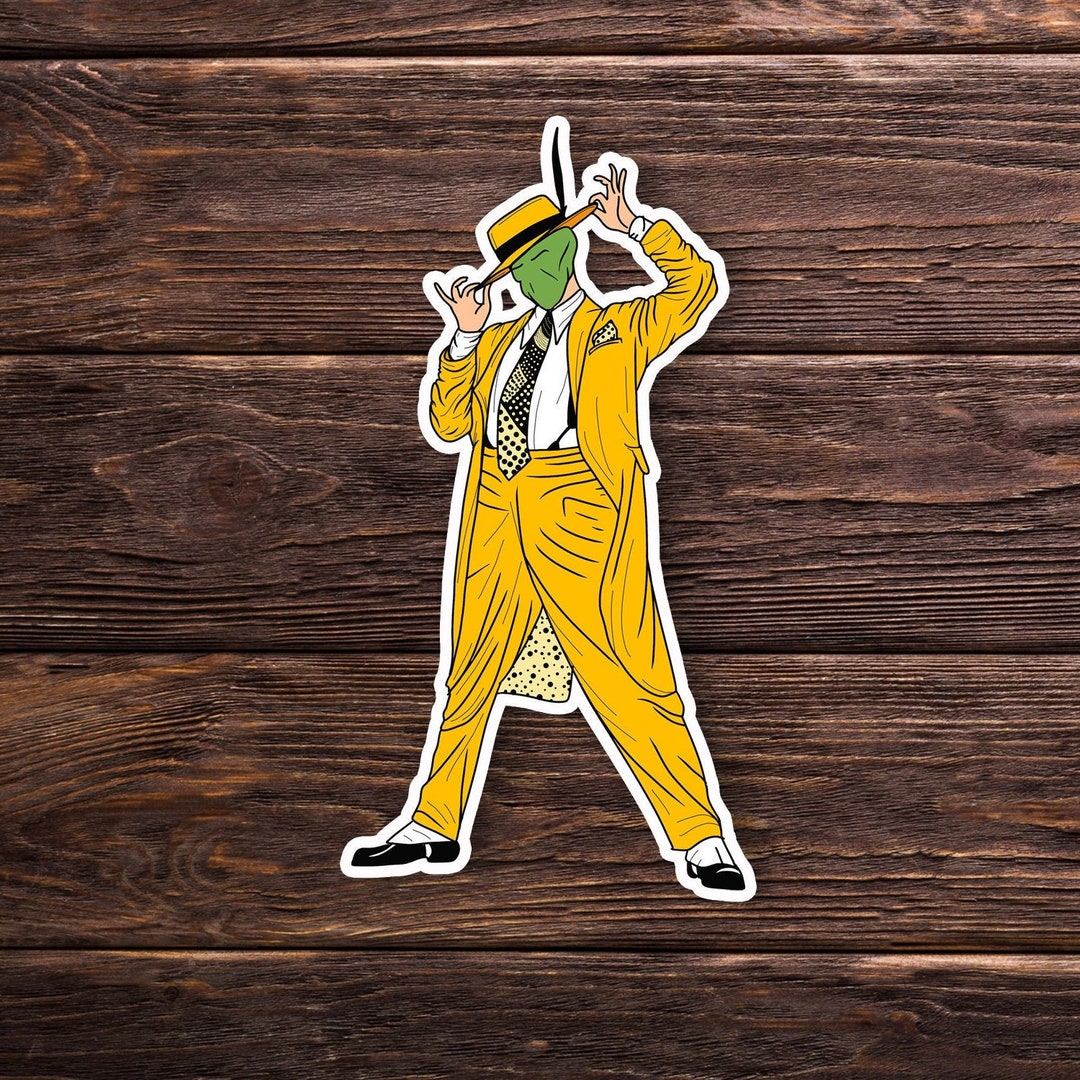 The Mask Sticker OR Magnet - Jim Carrey - Comedy - Laptop Hydroflask ...