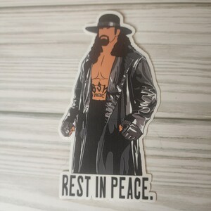 The Undertaker Sticker or Magnet - Rest in Peace - WCW - WWF - WWE ...