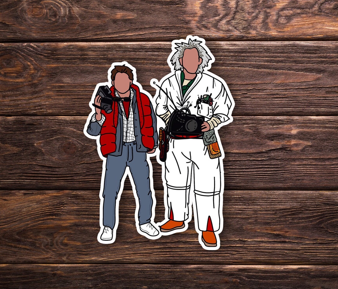 Back to the Future Sticker OR Magnet - Marty Mcfly and Doc Brown ...