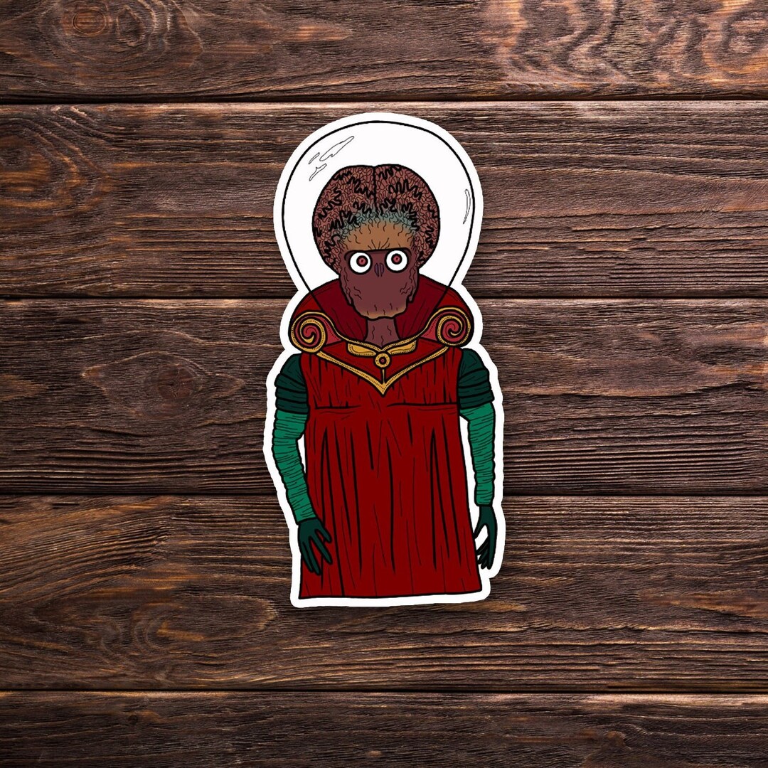 Mars Attacks Sticker OR Magnet - Alien Invasion - Tim Burton - Laptop ...