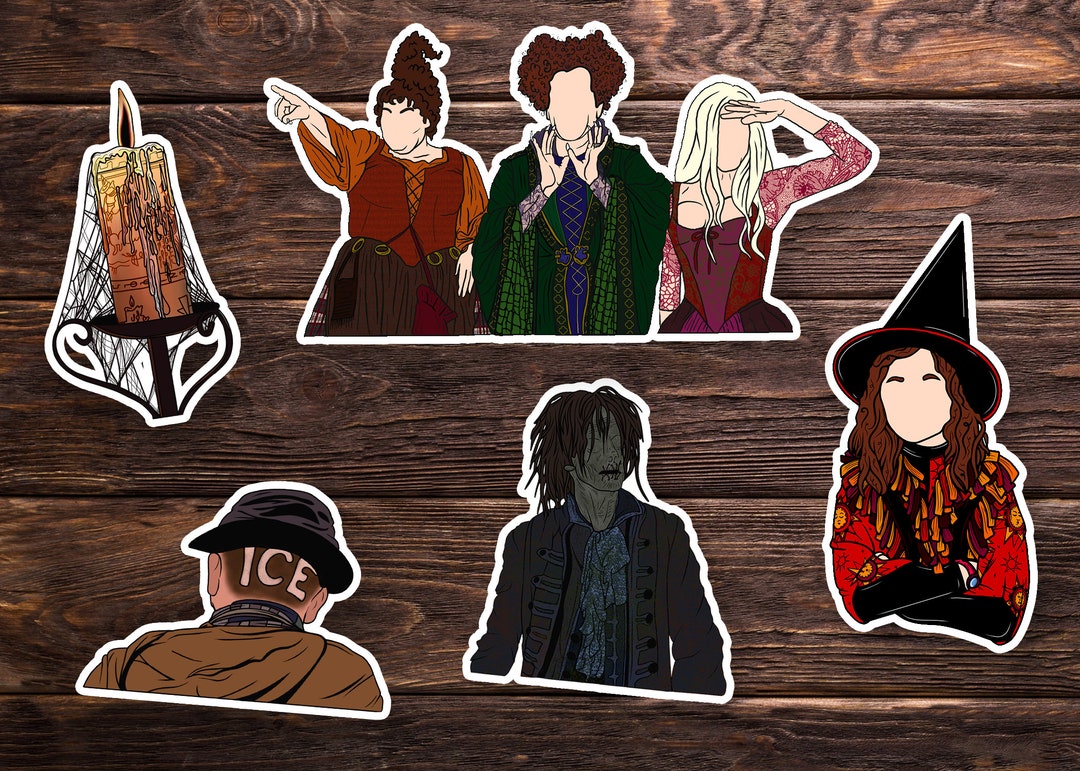 Hocus Pocus Halloween Themed Sticker OR Magnet Set - Witches = Spooky ...