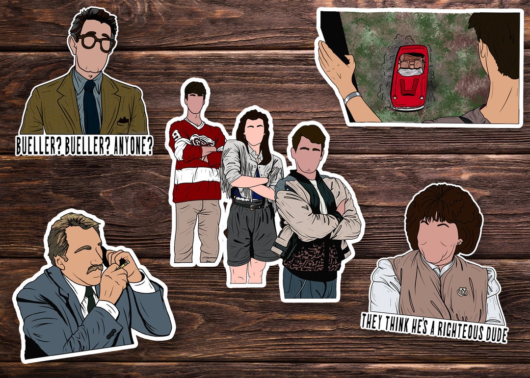 Ferris Bueller Sticker OR Magnet Set - 90s Stickers - Matthew Broderick ...