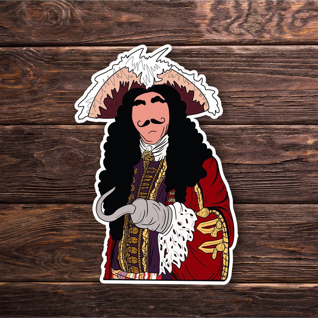 Hook Sticker OR Magnet - Captain Hook - Dustin Hoffman - Pirate - Peter ...